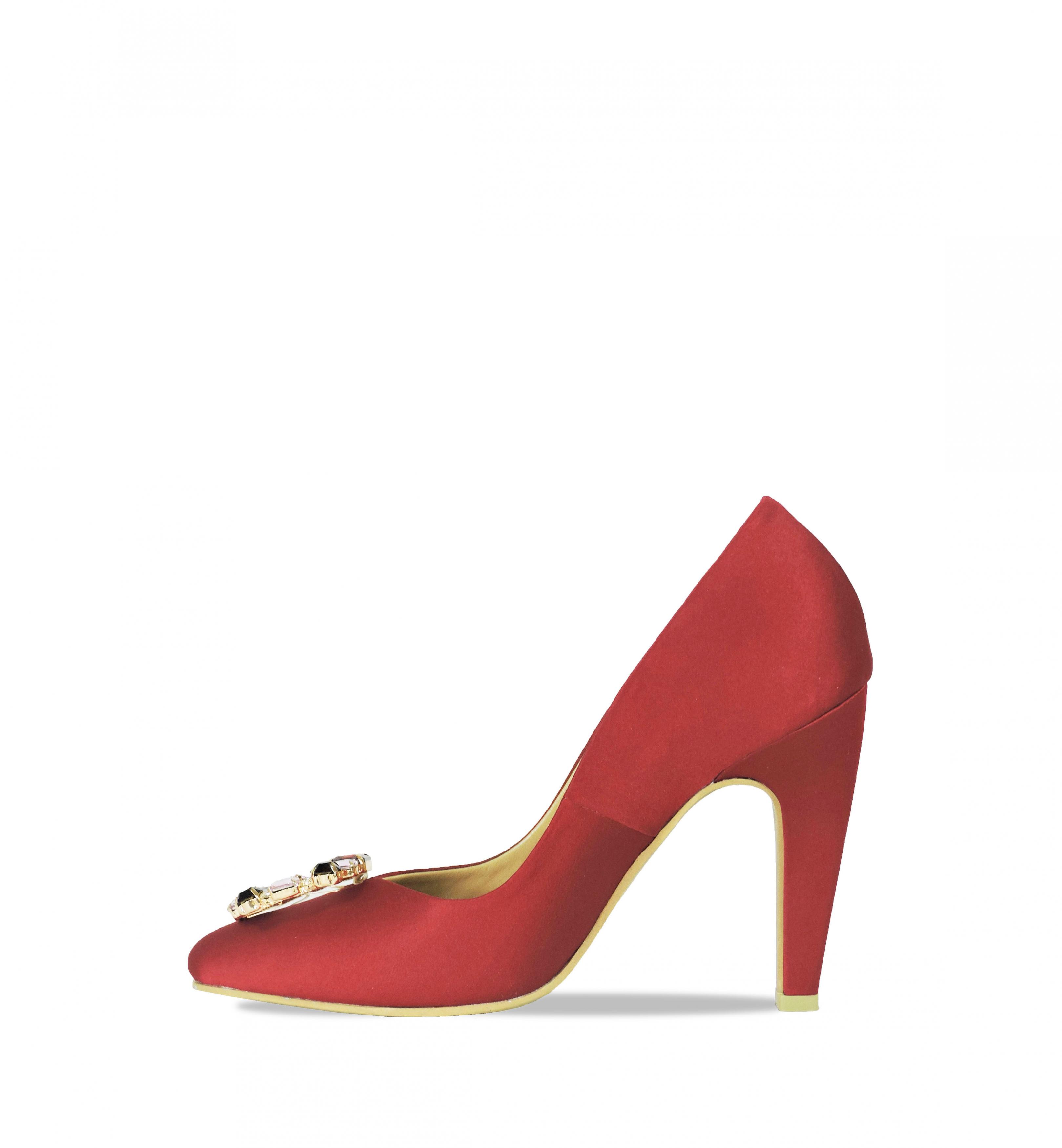 Jacquelee Audrey Ruby Red Heel With Viva Buckle on Luulla